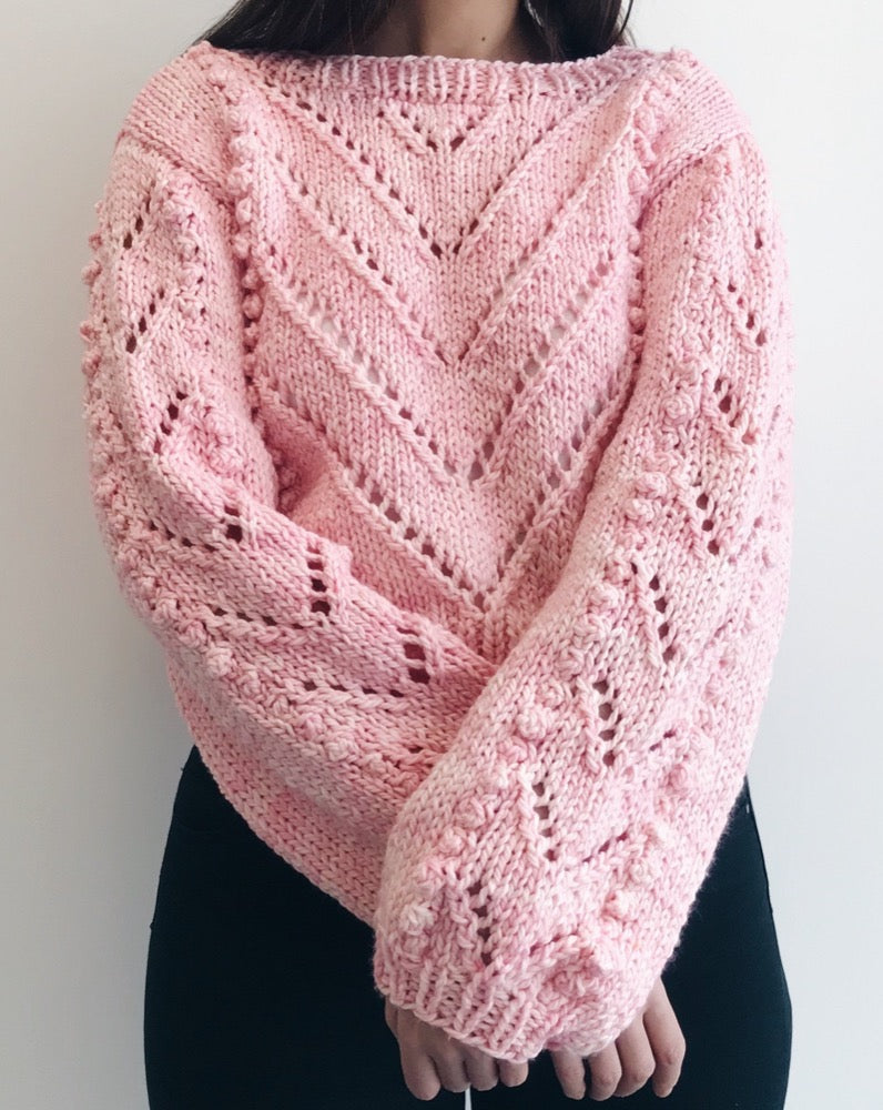 Bobble Tea Sweater - Downloadable Knitting Pattern – KNIT SAFARI