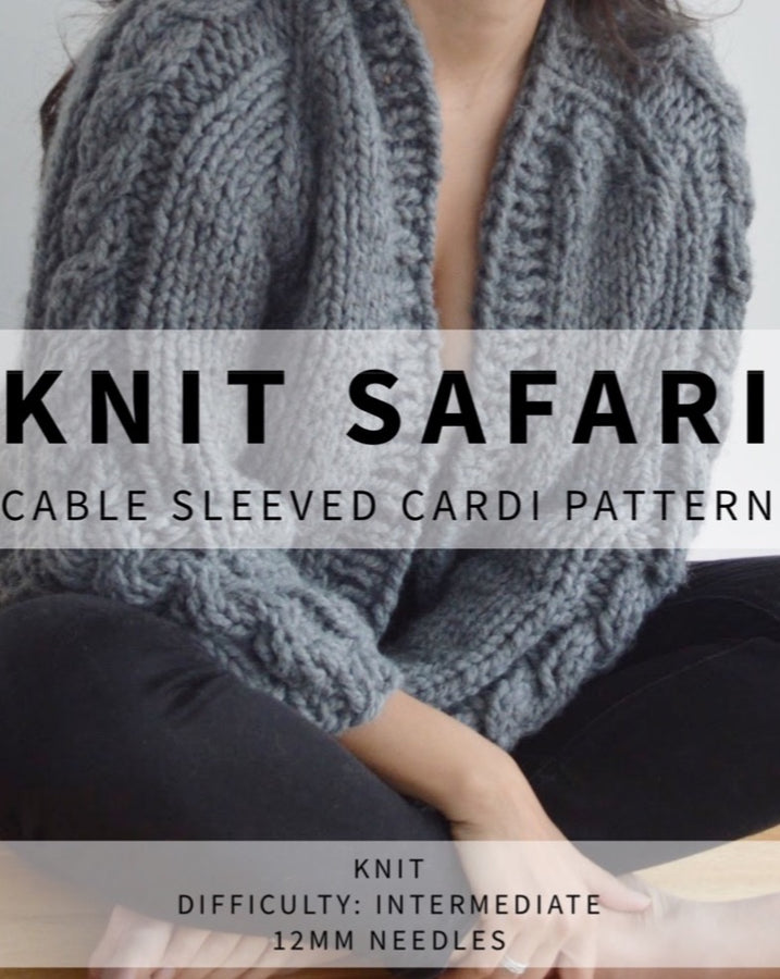Cable Sleeved Cardi Pattern - Downloadable Chunky Knitting Pattern ...