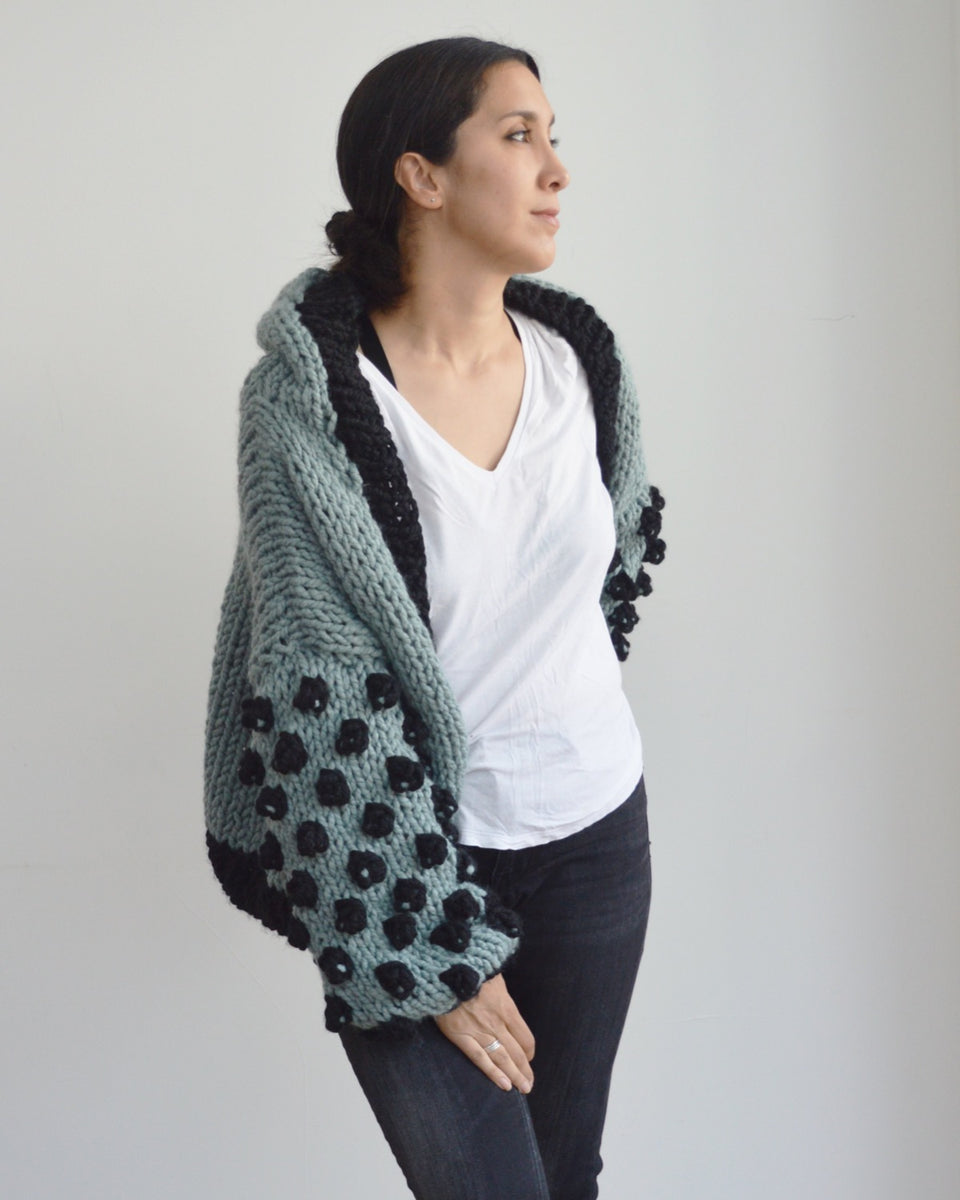 Polka Dot Hoodie - Downloadable Chunky Knitting Pattern – KNIT SAFARI