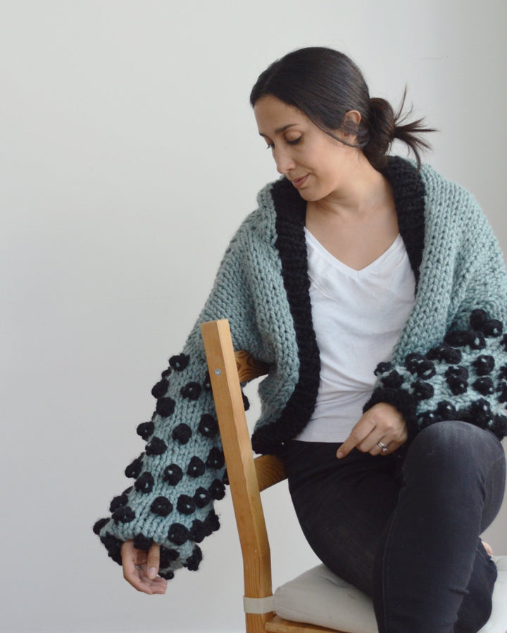 Polka Dot Hoodie - Downloadable Chunky Knitting Pattern – KNIT SAFARI
