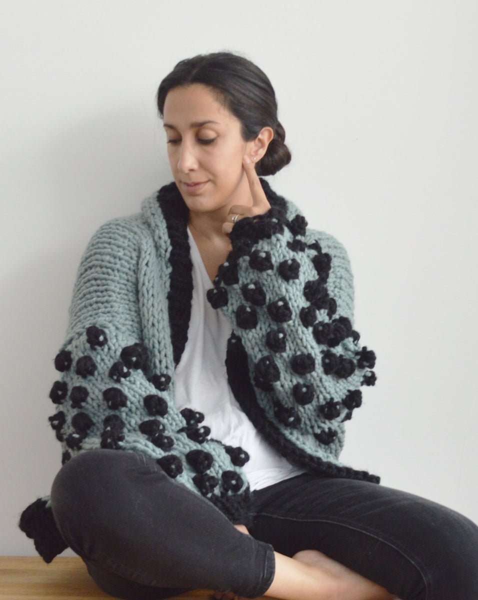 Polka Dot Hoodie - Downloadable Chunky Knitting Pattern – KNIT SAFARI